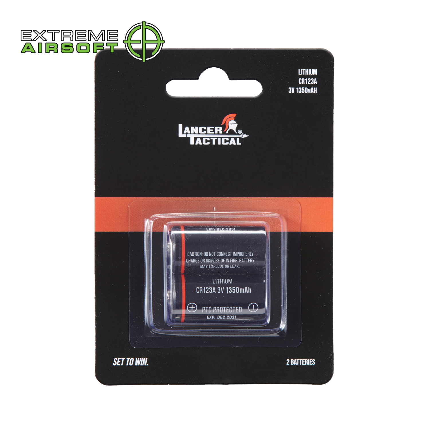 Lancer Tactical 3 Volts 1300mAh CR123A (Pack of 2) – Extreme Airsoft RI