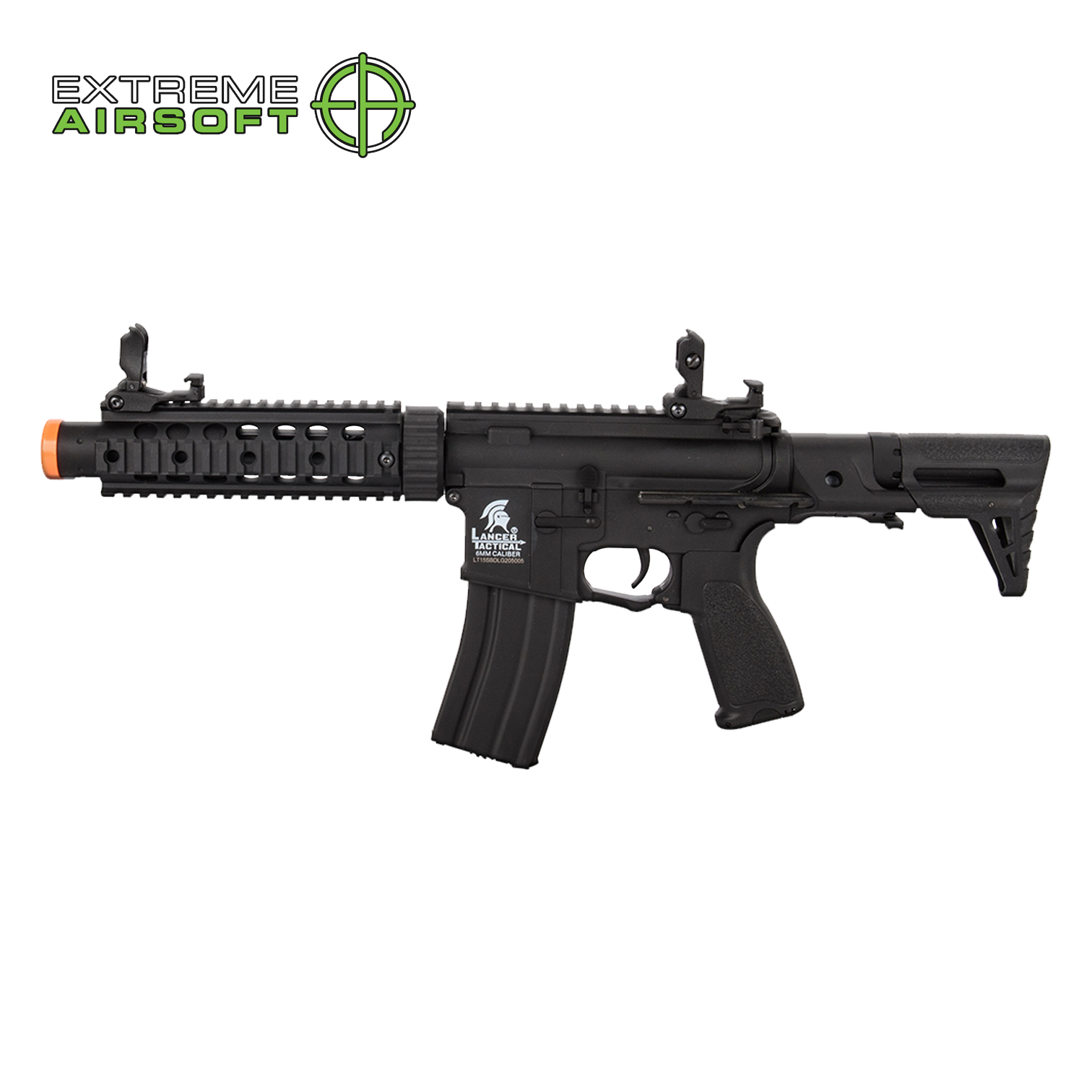 Lancer Tactical Gen 2 AEG Rifle w/ PDW Stock and Short Silencer ...