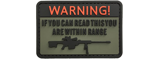 G-Force Warning If You Can Read This You're Within Range PVC Morale Pa ...