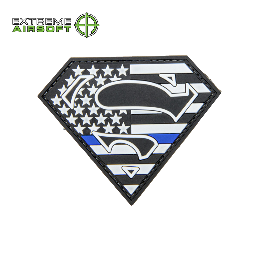 Thin Blue Line Superman PVC Patch – Extreme Airsoft RI