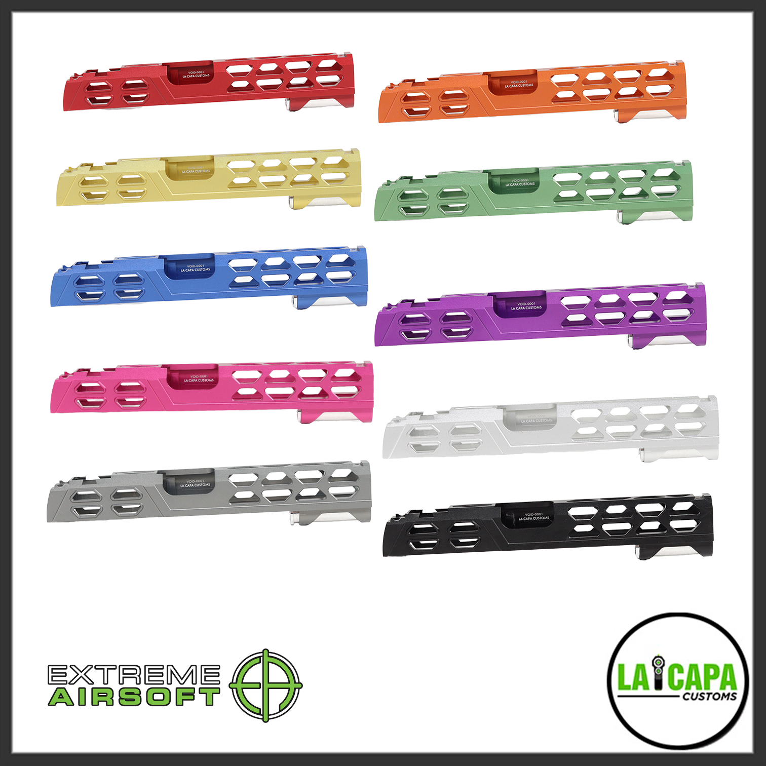 LA Capa Customs "Void" 5.1 Aluminum Slide – Extreme Airsoft RI